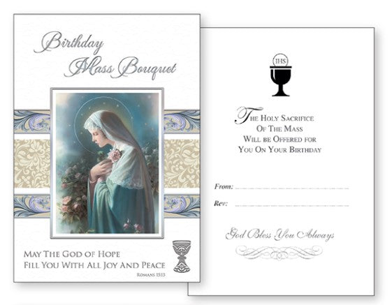Card/Birthday Mass Bouquet/Silver Foil/Pearlised-1 – Holy Cross ...