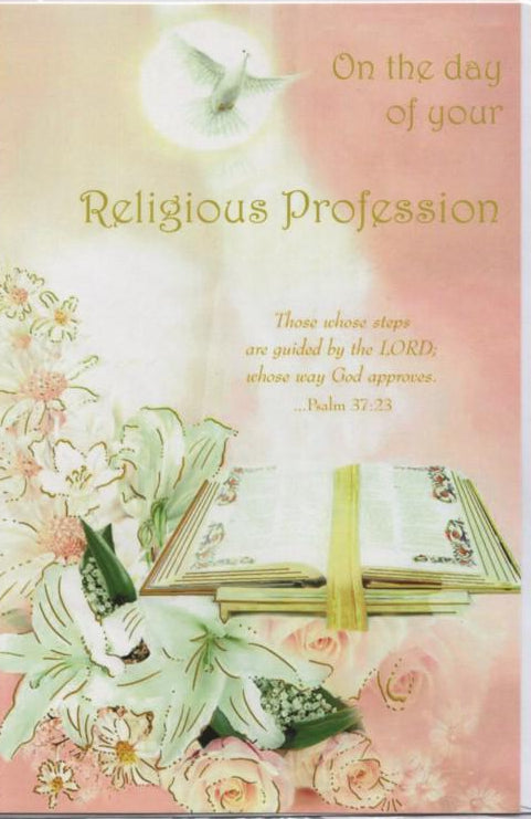 Religious Profession Card – Holy Cross Catholic Bookshop